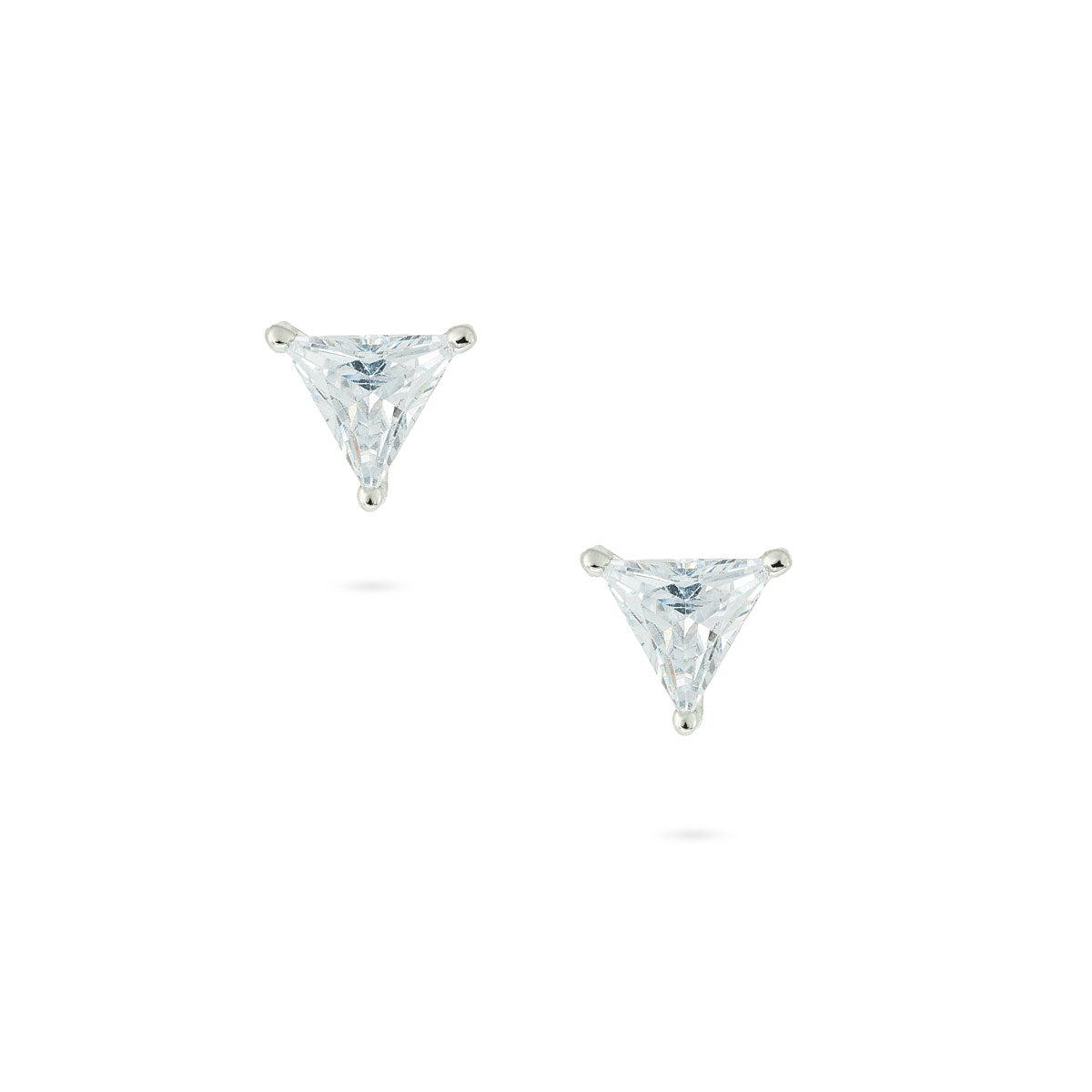 Trikon Tara Triangle CZ Diamond Studs | Elegant Jewellery by Utsaav – Utsaav by Gargi