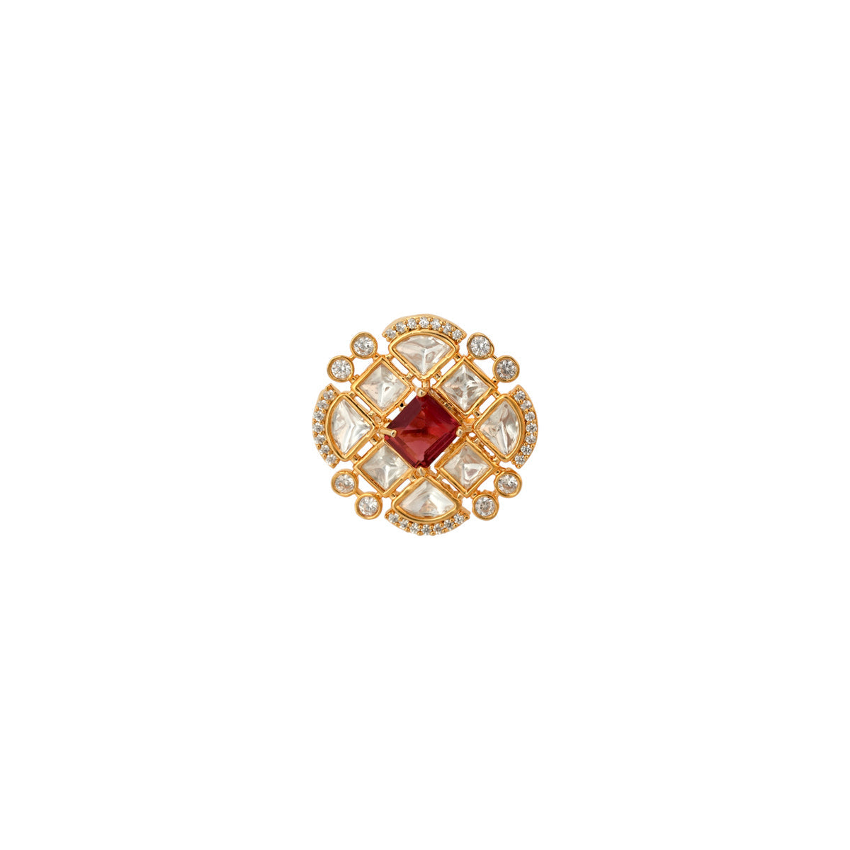 Ratan Kundan Ring | Bold Festive Jewellery - Utsaav – Utsaav by Gargi